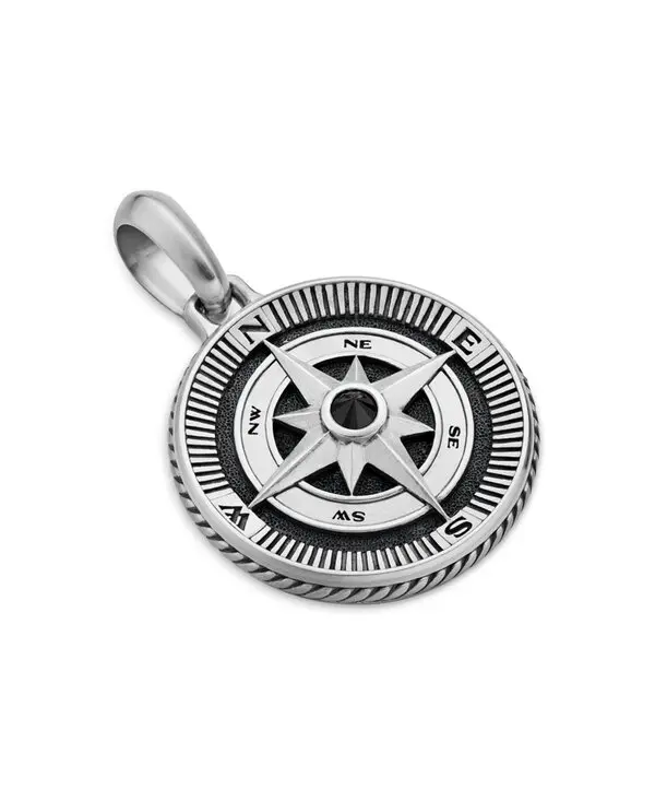 David Yurman Maritime Compass Amulet - Silver/black