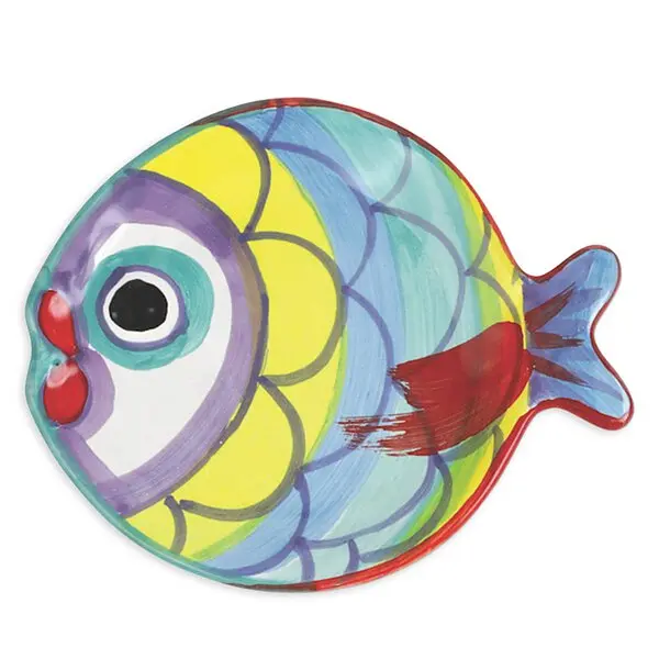 VIETRI Pesci Colorati Figural Fish Canape Plate - Handpainted