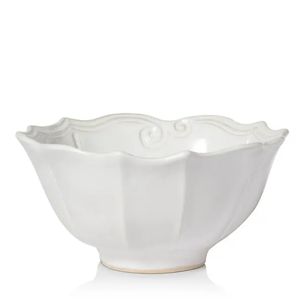 VIETRI Incanto Stone Baroque Medium Serving Bowl - White