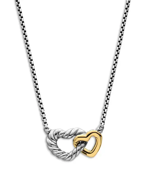 David Yurman Cable Collectibles Interlocking Heart Necklace - Multi