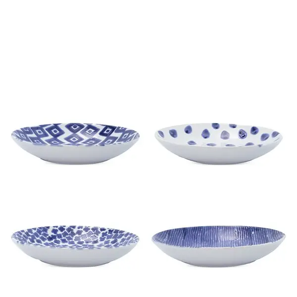 VIETRI Santorini Assorted Pasta Bowls, Set Of 4 - Blue