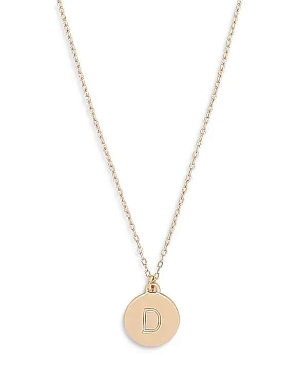 Kate Spade New York Mini Initial Pendant Necklace - D