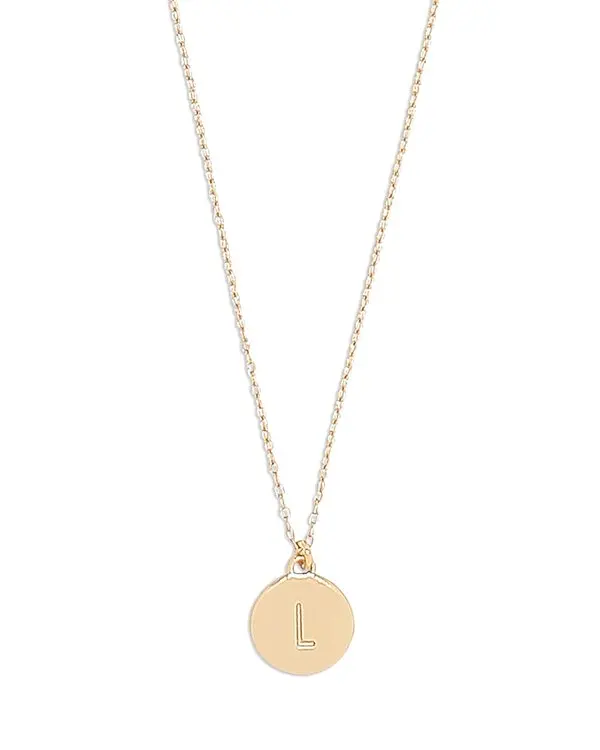 Kate Spade New York Mini Initial Pendant Necklace - L