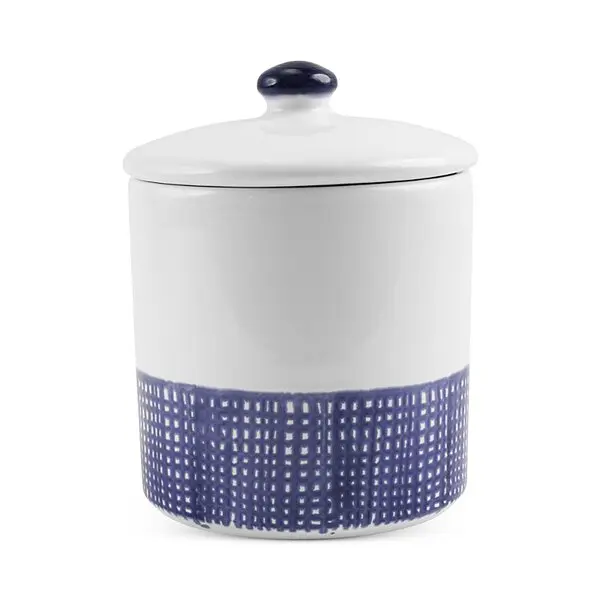 VIETRI Santorini Geo Medium Canister - Blue