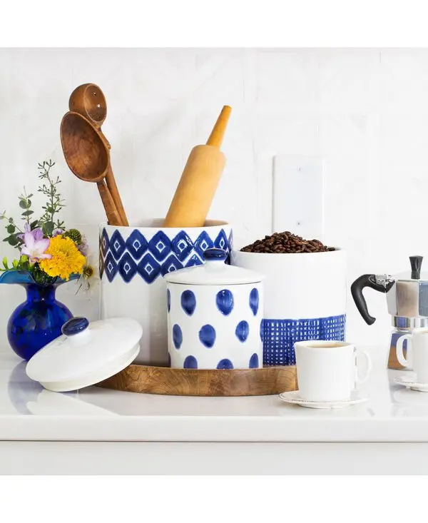 VIETRI Santorini Dot Small Canister