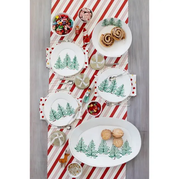 Vietri Melamine Lastra Holiday 12 Piece Place Setting White