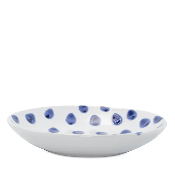 VIETRI Santorini Dot Pasta Bowl - Blue