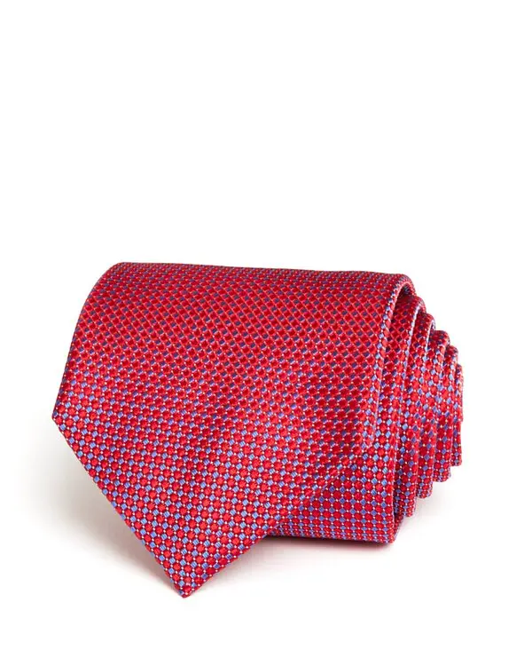 Bloomingdale'S Micro Harlequin Classic Neck Tie - Red