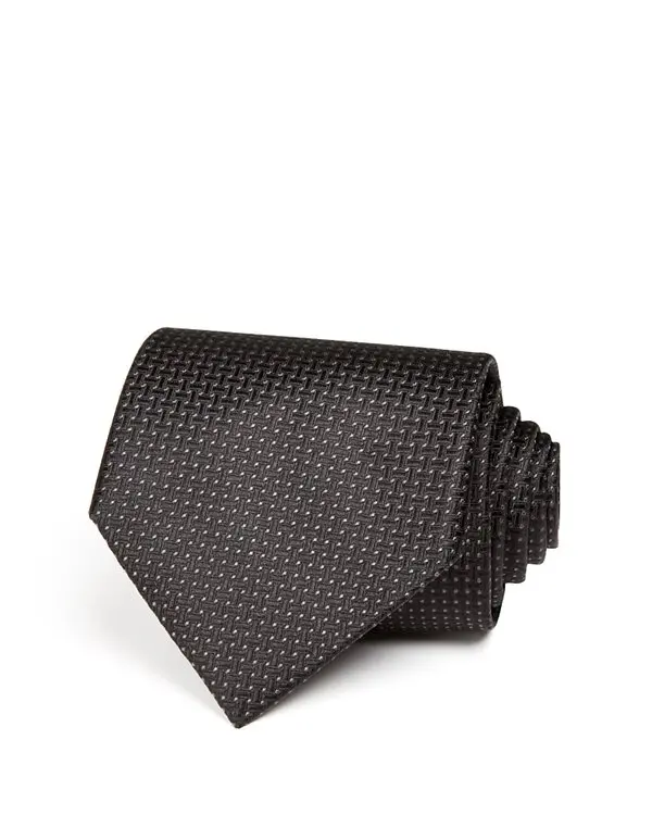 Bloomingdale'S Basket Solid Wide Neck Tie Exclusive - Black