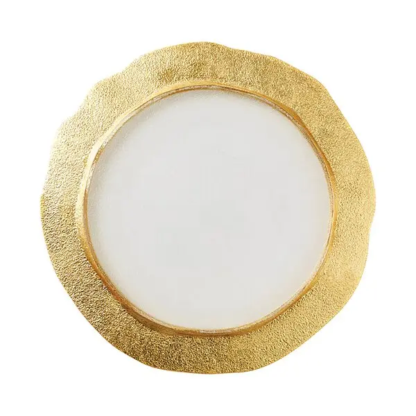 VIETRI Rufolo Glass Organic Service Charger Plate - Gold