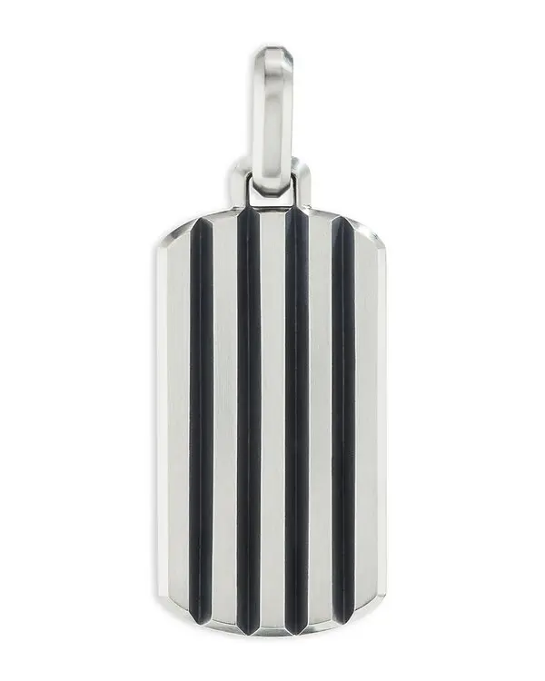 David Yurman Sterling Dog Tag Pendant - Silver