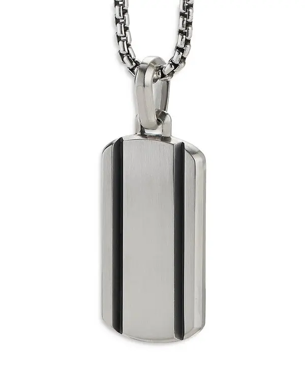 David Yurman Sterling Dog Tag Pendant