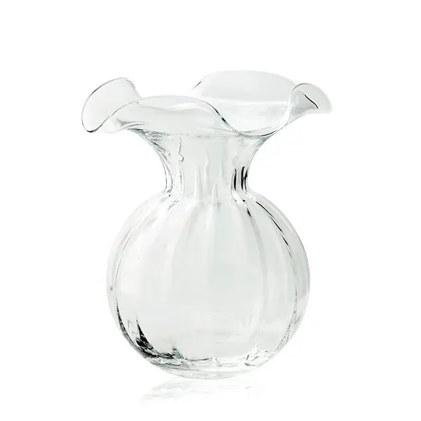 VIETRI Hibiscus Fluted Vase - Clear