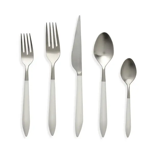 VIETRI Ares Argento & White 5-piece Place Setting - Silver