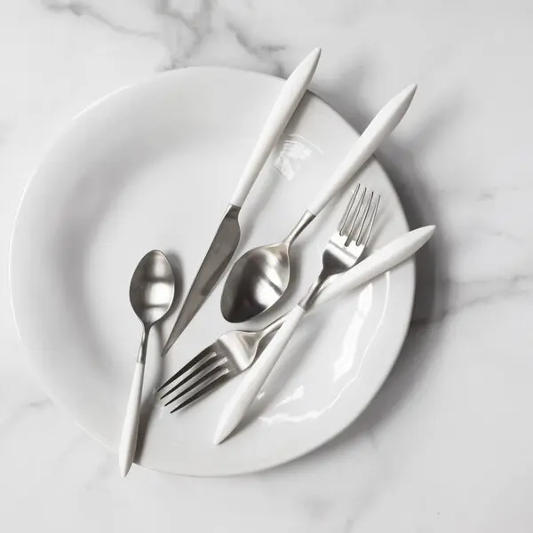 VIETRI Ares Argento & White 5-piece Place Setting