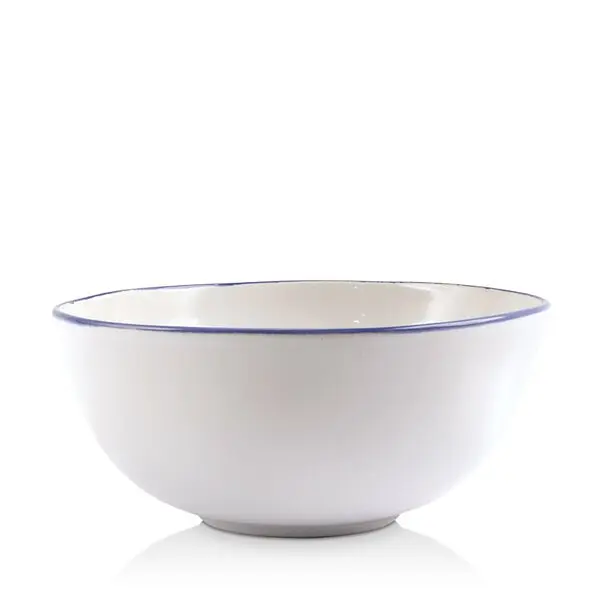 VIETRI Aurora Edge Medium Bowl - White