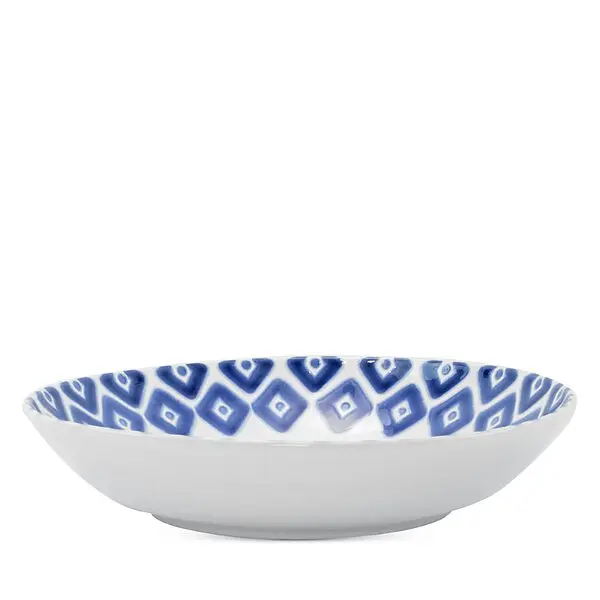VIETRI Santorini Diamond Medium Serving Bowl - Blue