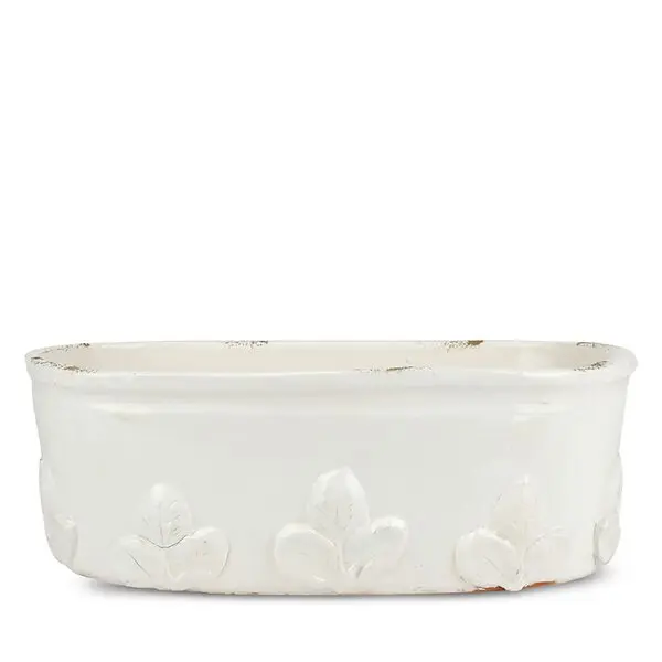 VIETRI Rustic Garden Basil Oval Planter - Linen
