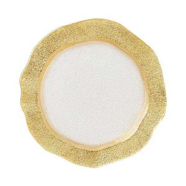 VIETRI Rufolo Glass Organic Salad Plate - Gold