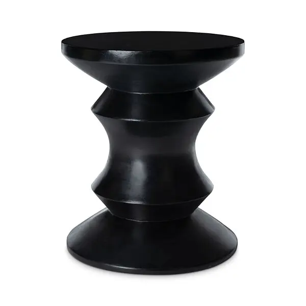 SAFAVIEH Katara Outdoor Concrete Accent Table - Black