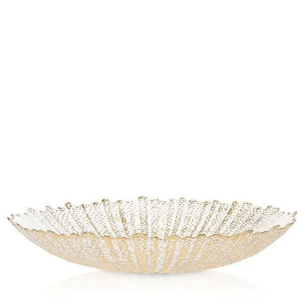 VIETRI Rufolo Glass Large Serving Bowl - Gold