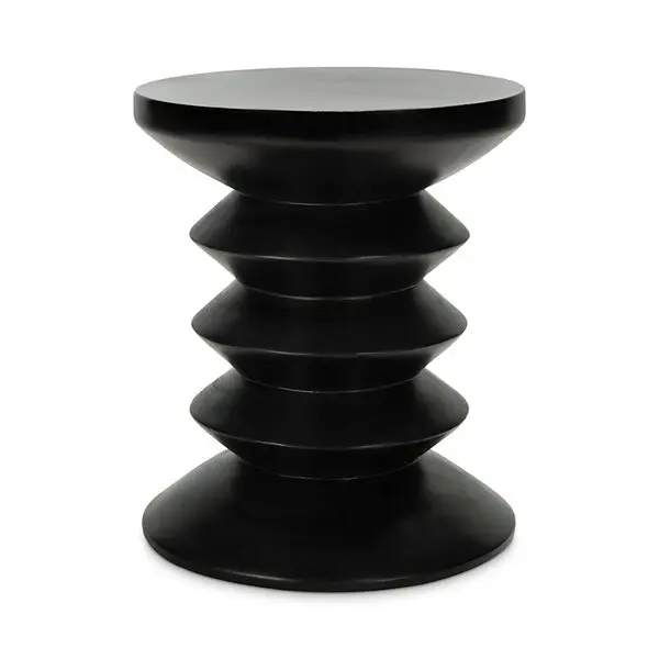 SAFAVIEH Benaya Outdoor Concrete Accent Table - Black