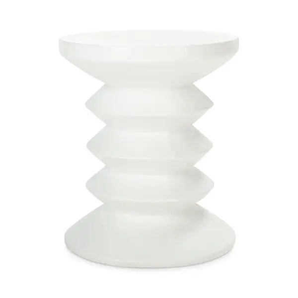 SAFAVIEH Benaya Outdoor Concrete Accent Table - Ivory