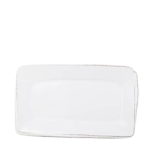 VIETRI Melamine Lastra Rectangular Platter - White