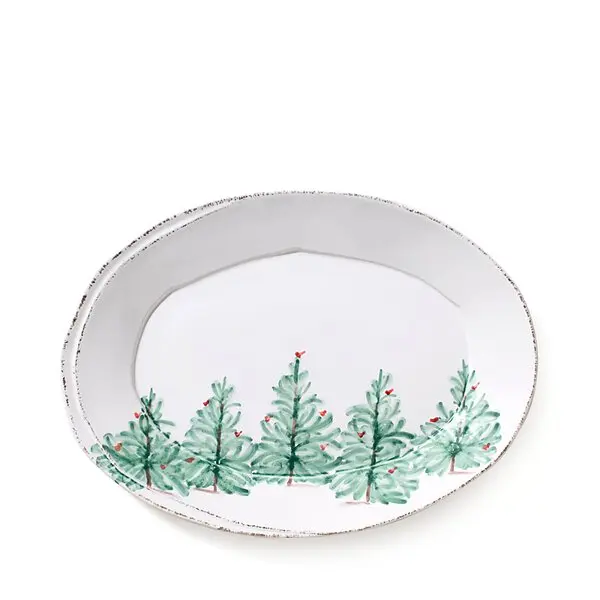VIETRI Lastra Holiday Small Oval Platter - Miscellane