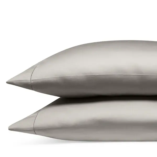 Frette Essentials Single Ajour Standard Pillowcase, Pair - Gray