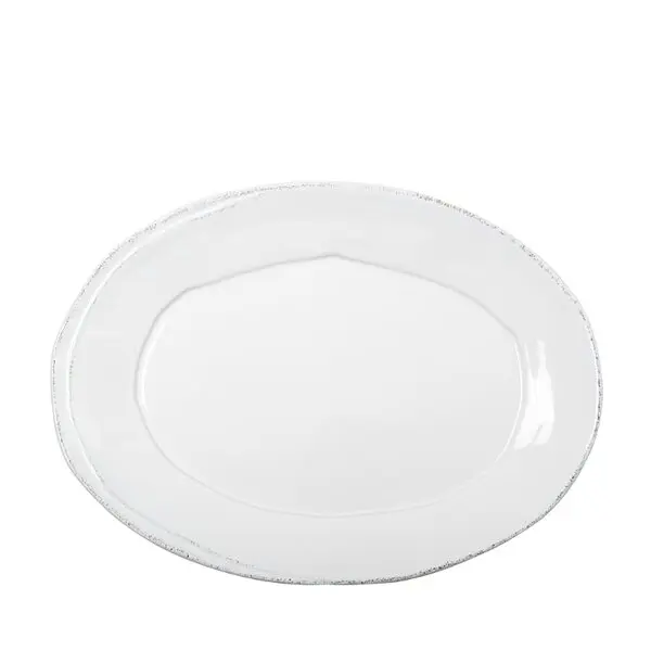 VIETRI Lastra Small Oval Platter - White