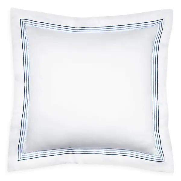 Frette Cruise Euro Sham Exclusive - White/sky Blue