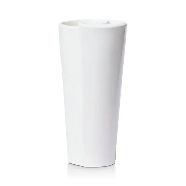 VIETRI Lastra Large Conic Vase - White