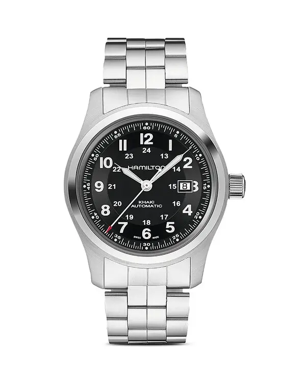 Hamilton Khaki Field 42mm Watch - Black/silver
