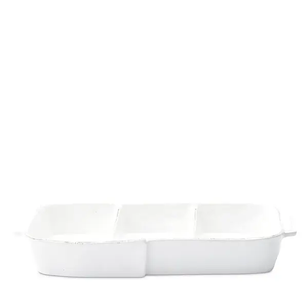 VIETRI Melamine Lastra Three Part Server - White