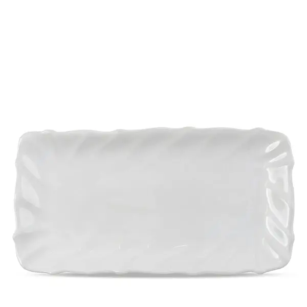 VIETRI Incanto Stone Ruffle Rectangular Tray