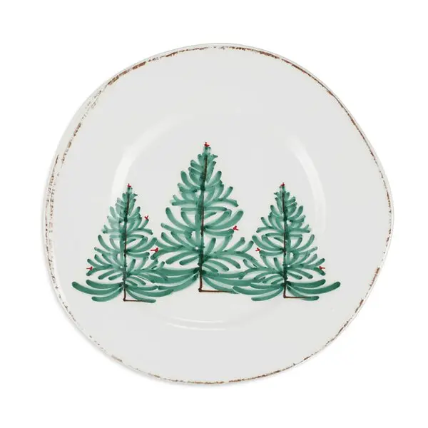 VIETRI Melamine Lastra Holiday Salad Plate - White