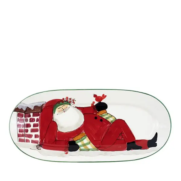 VIETRI Old St. Nick Small Oval Platter - Misc