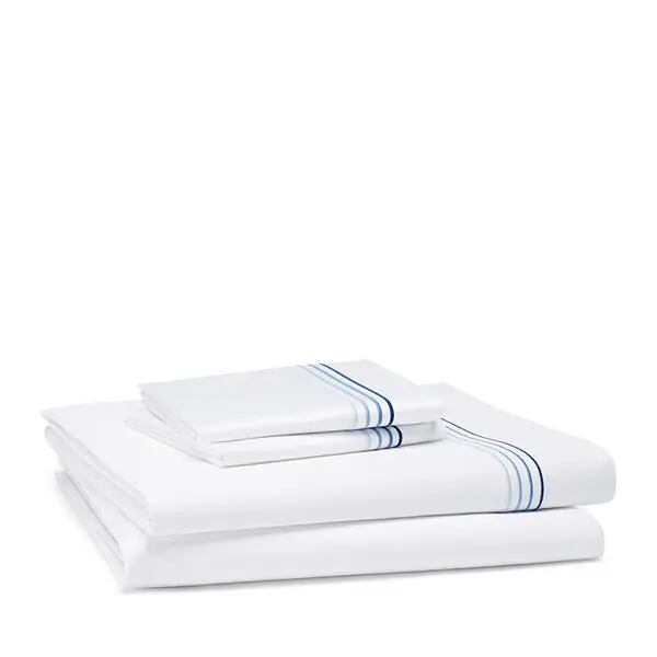 Frette Cruise Sheet Set, California King Exclusive - White/blue