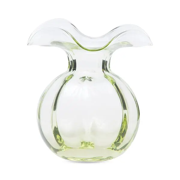 VIETRI Hibiscus Glass Medium Fluted Vase - Green