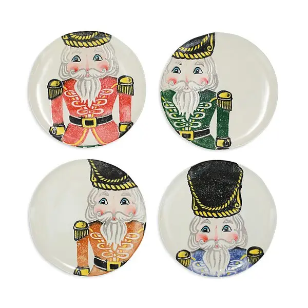 VIETRI Nutcrackers Assorted Dinner Plates, Set Of 4 - Multi