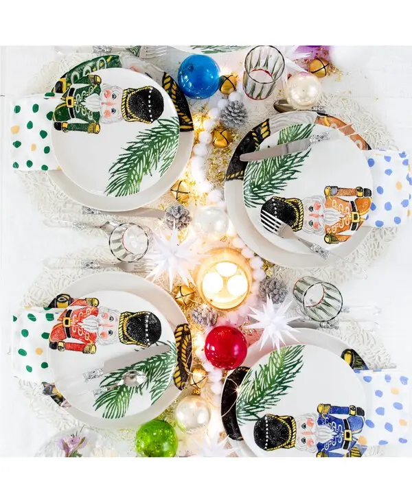 VIETRI Nutcrackers Assorted Dinner Plates, Set Of 4 - Multi
