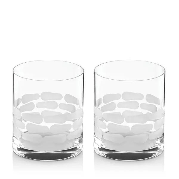 MICHAEL WAINWRIGHT Truro Double Old Fashioned Glass Set Of 2 - Clear/white
