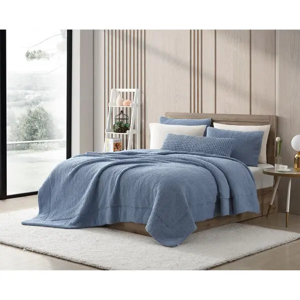 SUNDAY CITIZEN Snug & Viscose Sham Set, King - Denim