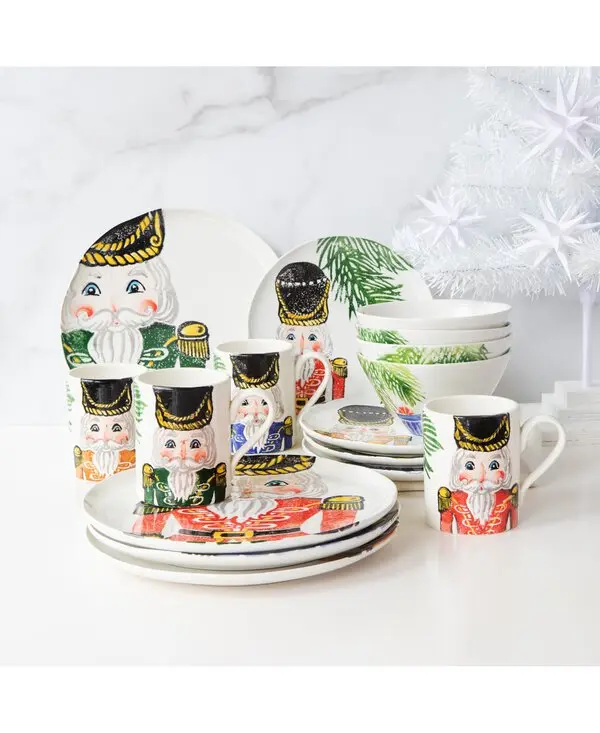 VIETRI Nutcrackers Assorted Mugs, Set Of 4