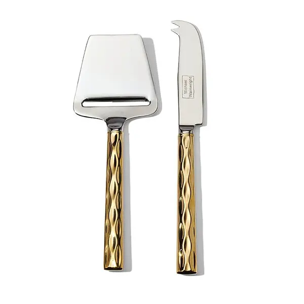 MICHAEL WAINWRIGHT Truro Cheese Shaver & Knife Set - Gold