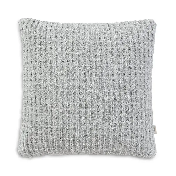 SUNDAY CITIZEN Waffle Throw Pillow, 20 X 20 - Cloud Grey