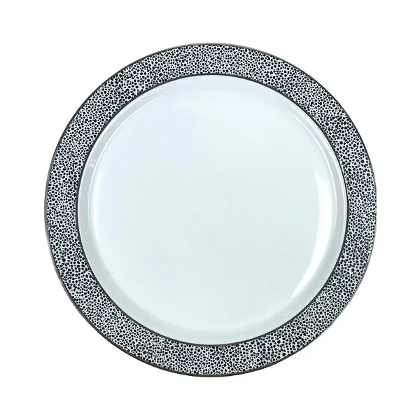MICHAEL WAINWRIGHT Panthera Dinner Plate - Platinum/white
