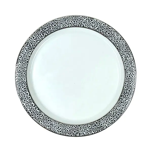 MICHAEL WAINWRIGHT Panthera Salad Plate - Platinum/white