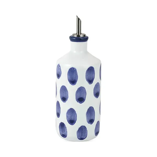 VIETRI Santorini Dot Olive Oil Bottle - Blue